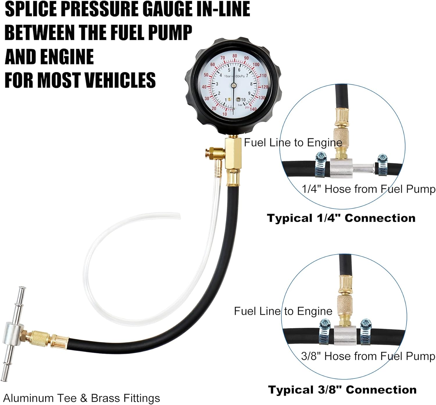 JIFETOR Fuel Injection Pump Pressure Tester Gauge Nepal | Ubuy