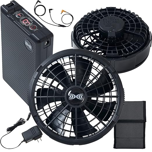 Amazon.co.jp: XEBEC ジーベック 空調服 スターターキット18Vワンタッチファンロングケーブル 春夏用 ﾌﾞﾗｯｸ XS23011L K90 : ファッション