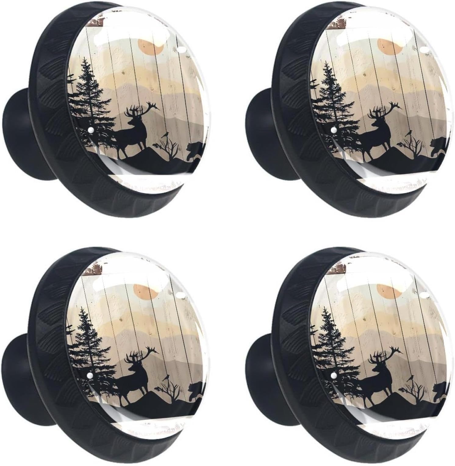 Amazon.com: CAPVKING 4 Pcs Rustic Wildlife Bear Deer Moose Vintage ...
