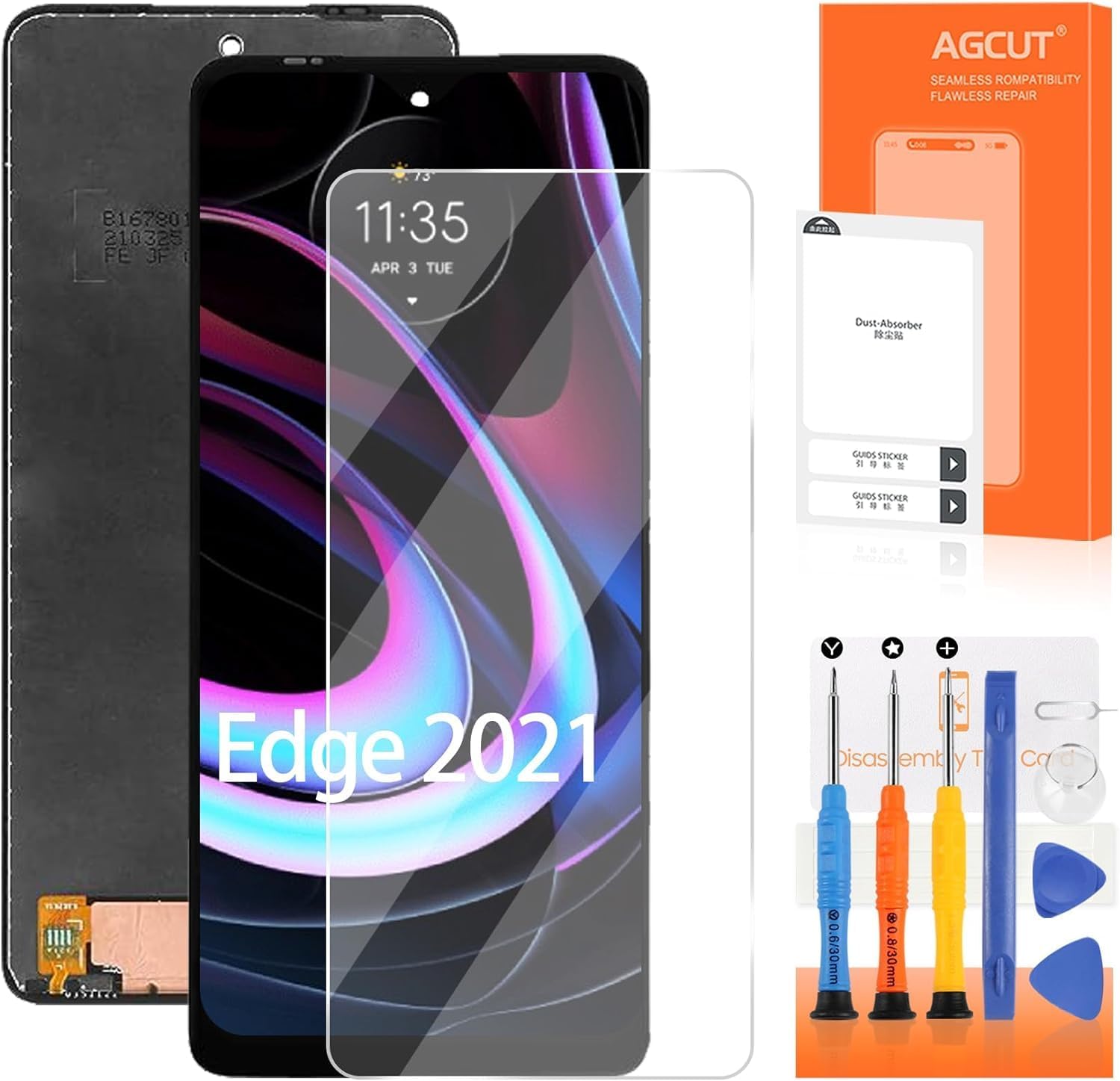 Amazon.com: for Motorola Edge 5G UW 2021 Screen Replacement kit for ...