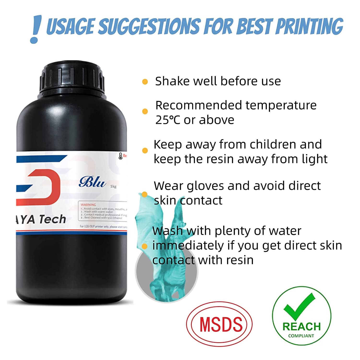 Review Siraya Tech Blu 3D Printer Resin Tough Resin 3D Printing with ...