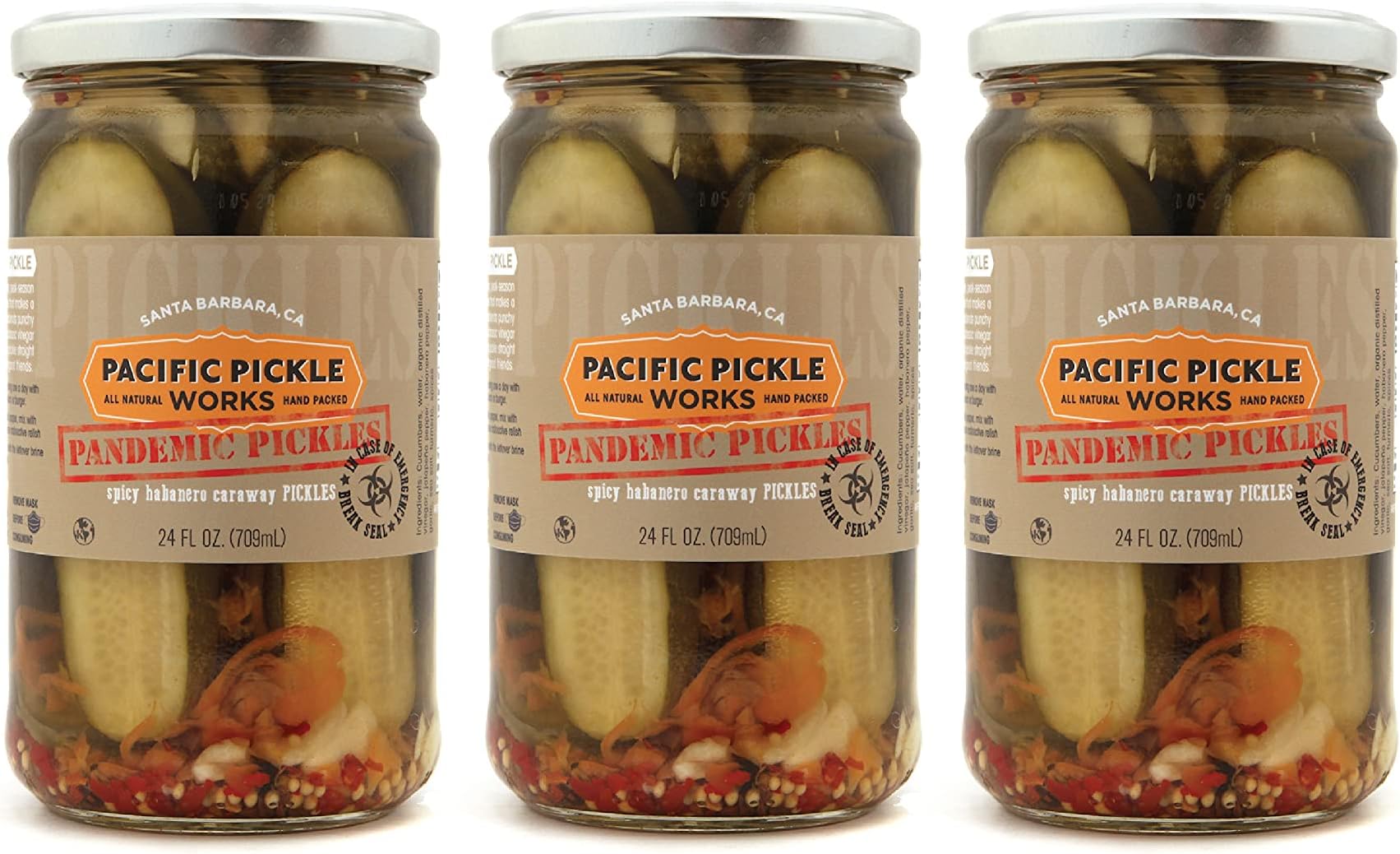 Amazon.com : Hot and Spicy Pickle Whole Dill Pickles Fresh Pack, 1 ...