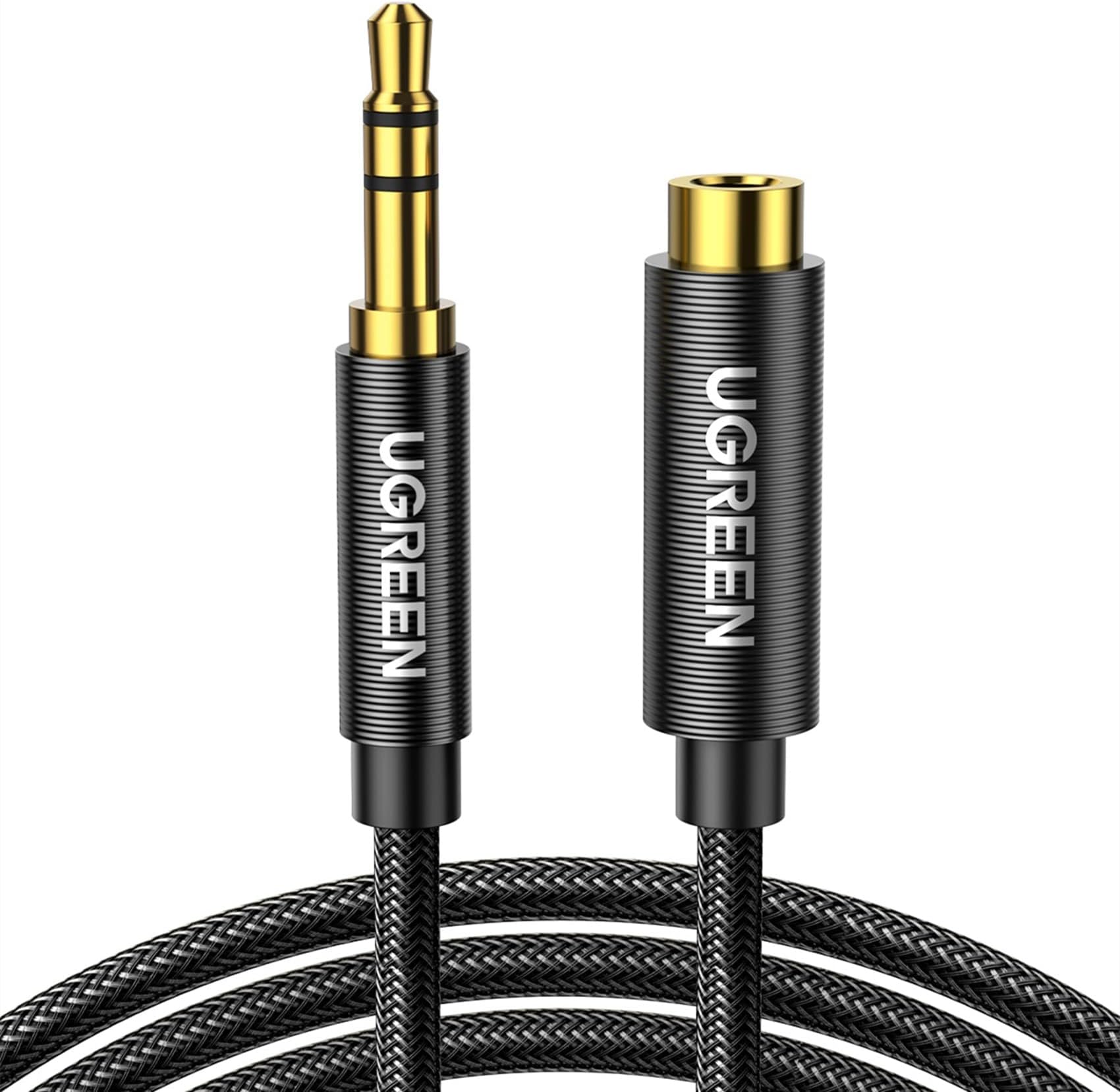 Amazon.com: UGREEN Headphone Extension Cable 3.5mm Extension Gold ...