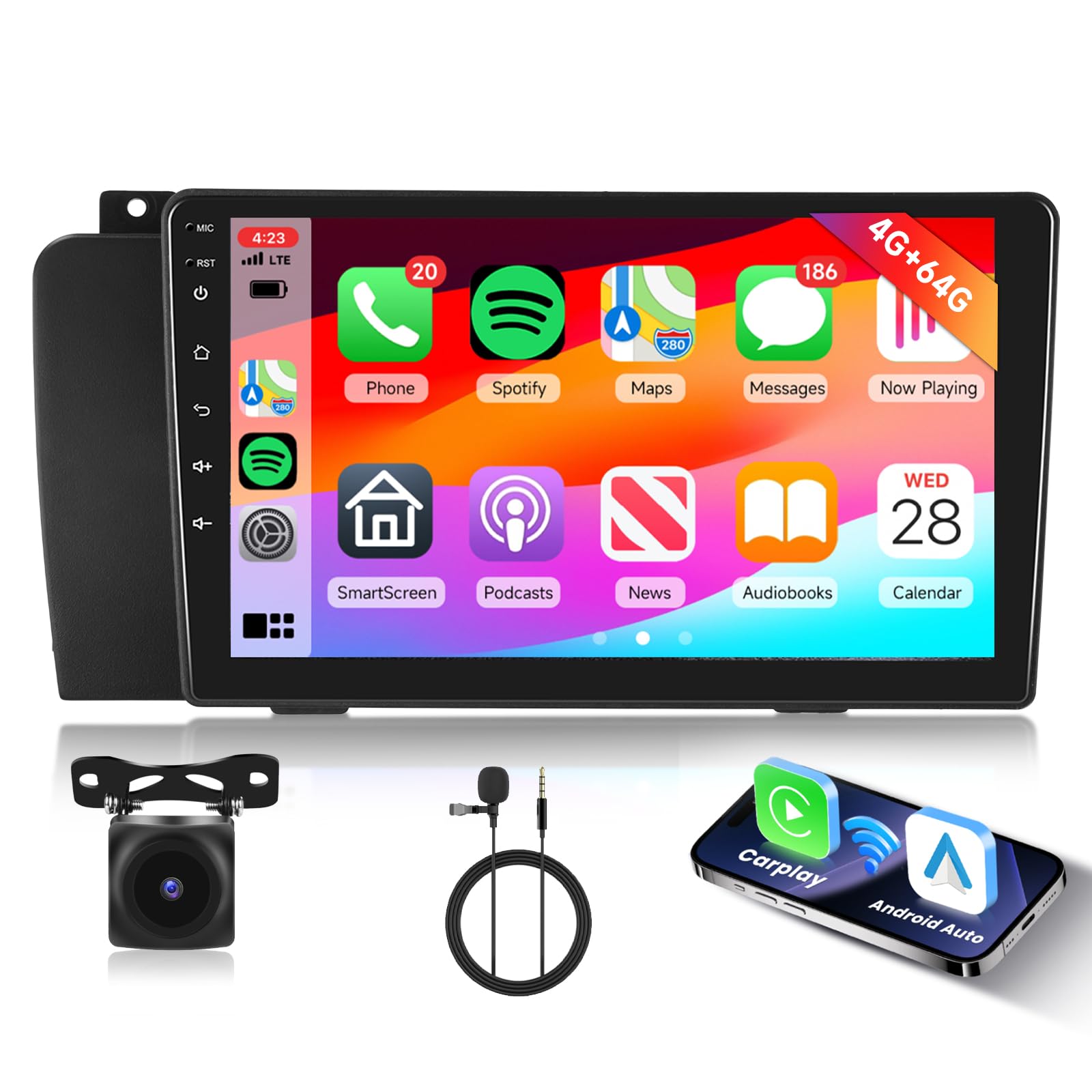 Snapklik.com : 4G+64G Android Car Stereo For Volvo XC70/V70/S60 2004-2007