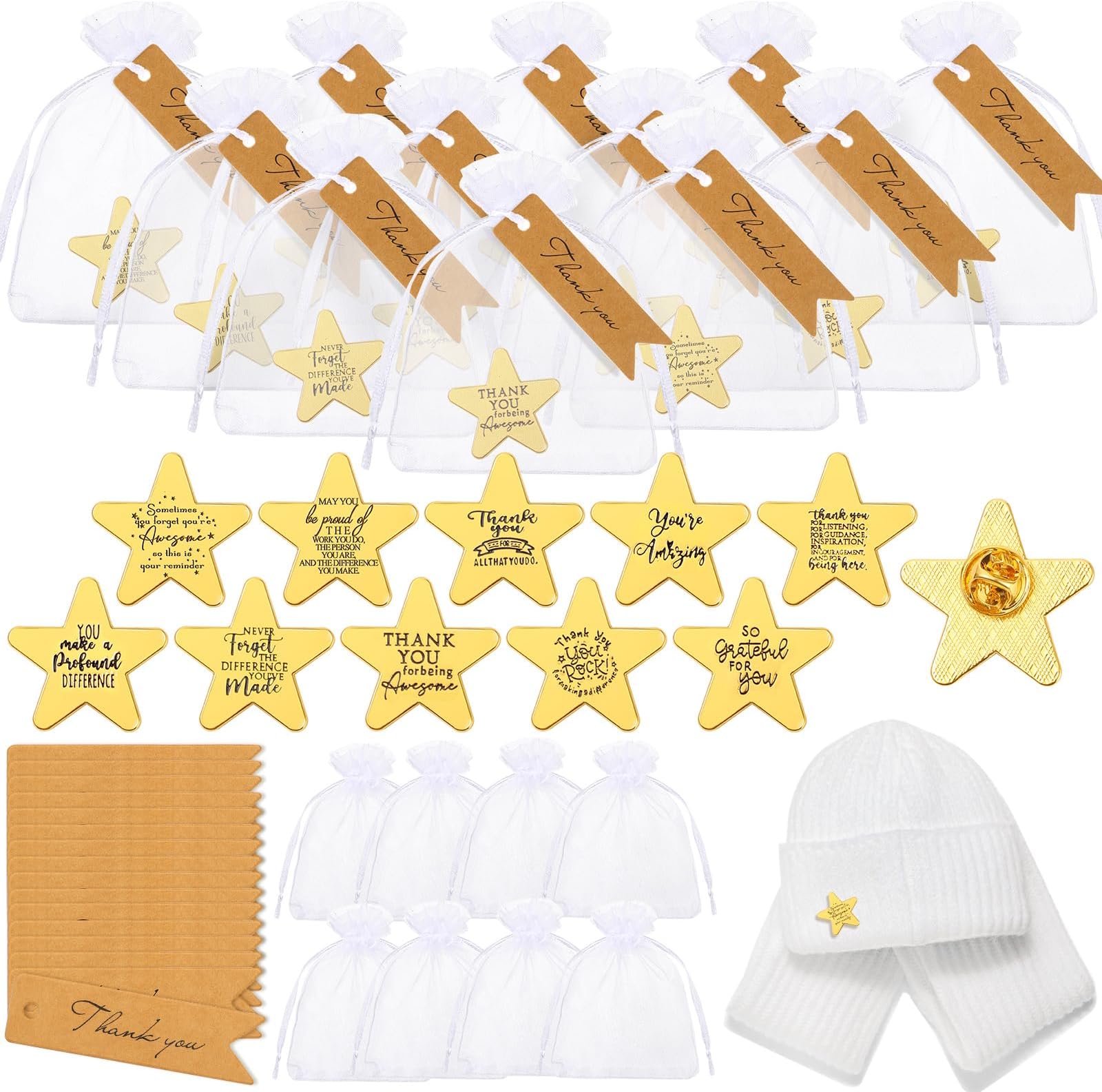 Amazon.com: Sasylvia 50 Set Employee Appreciation Gift Lapel Pins ...