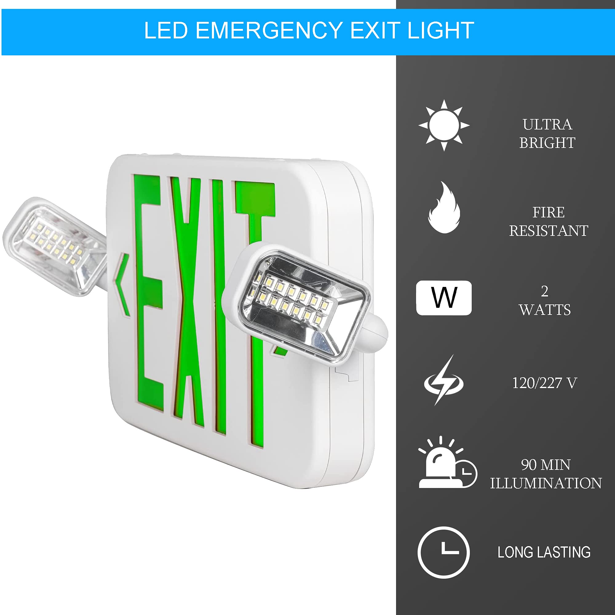 Snapklik.com : Ciata 6 Pack Ultra Bright Slim Rechargeable Indoor Exit ...