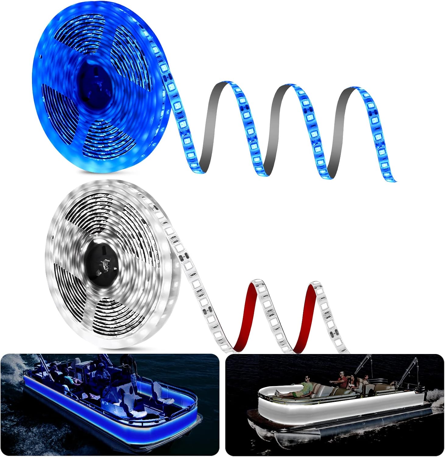 Amazon.com: JUIOHAKY Pontoon Boat Lights Marine LED Strip Lights Boat ...