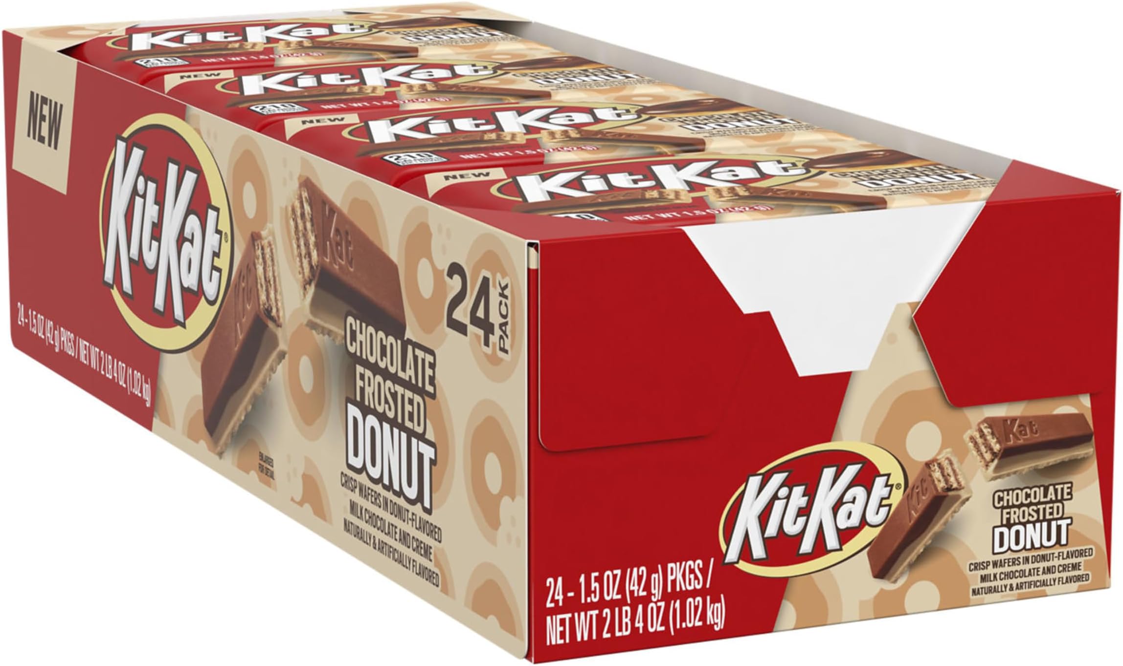 Amazon.com : KIT KAT Chocolate Donut Flavored Wafer Candy Packs, 1.5 oz ...