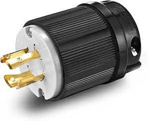 Aweking UL Listed NEMA L15-20P Plug Connector Male,20A 20 Amp,AC 250V ...