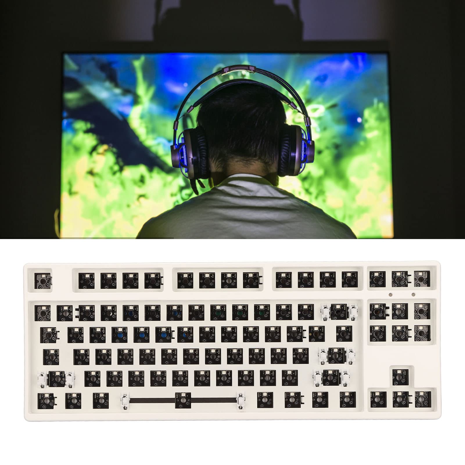 Snapklik.com : Sanpyl DIY Mechanical Keyboard Kit, 87 Key RGB TKL ...
