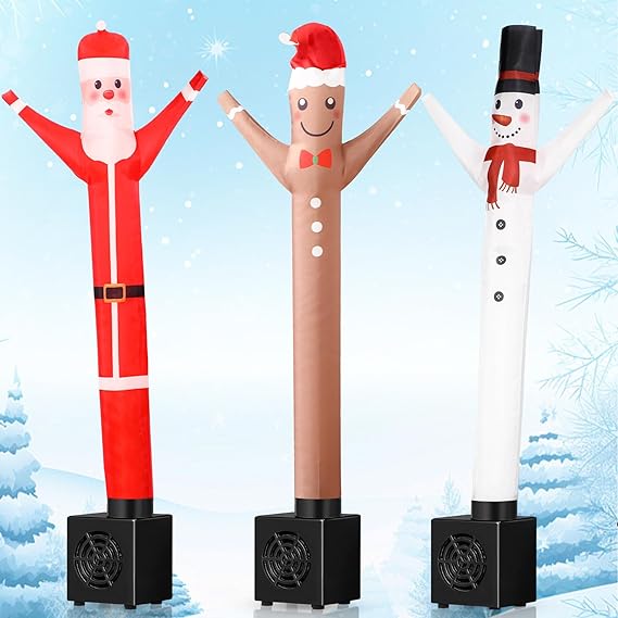 Amazon.com: Shappy 3 Pcs Christmas Mini Inflatable Tube Man Waving ...