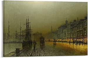 Amazon.com: Romanticism Oil Painting John Atkinson Grimshaw Art Prints ...