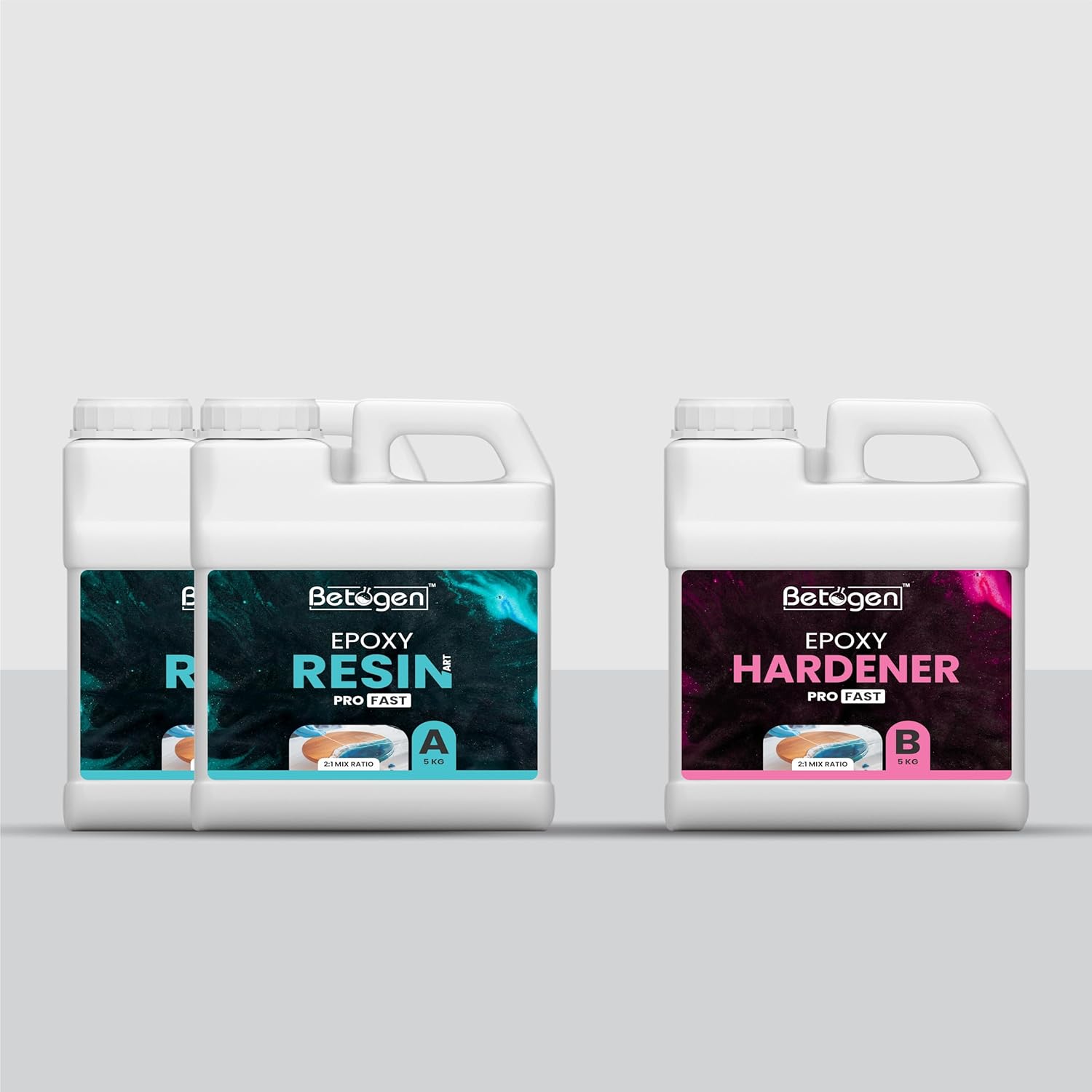 Betogen Crystel Clear Epoxy Resin Kit - 2:1 Ratio, 10kg Resin & 5kg ...