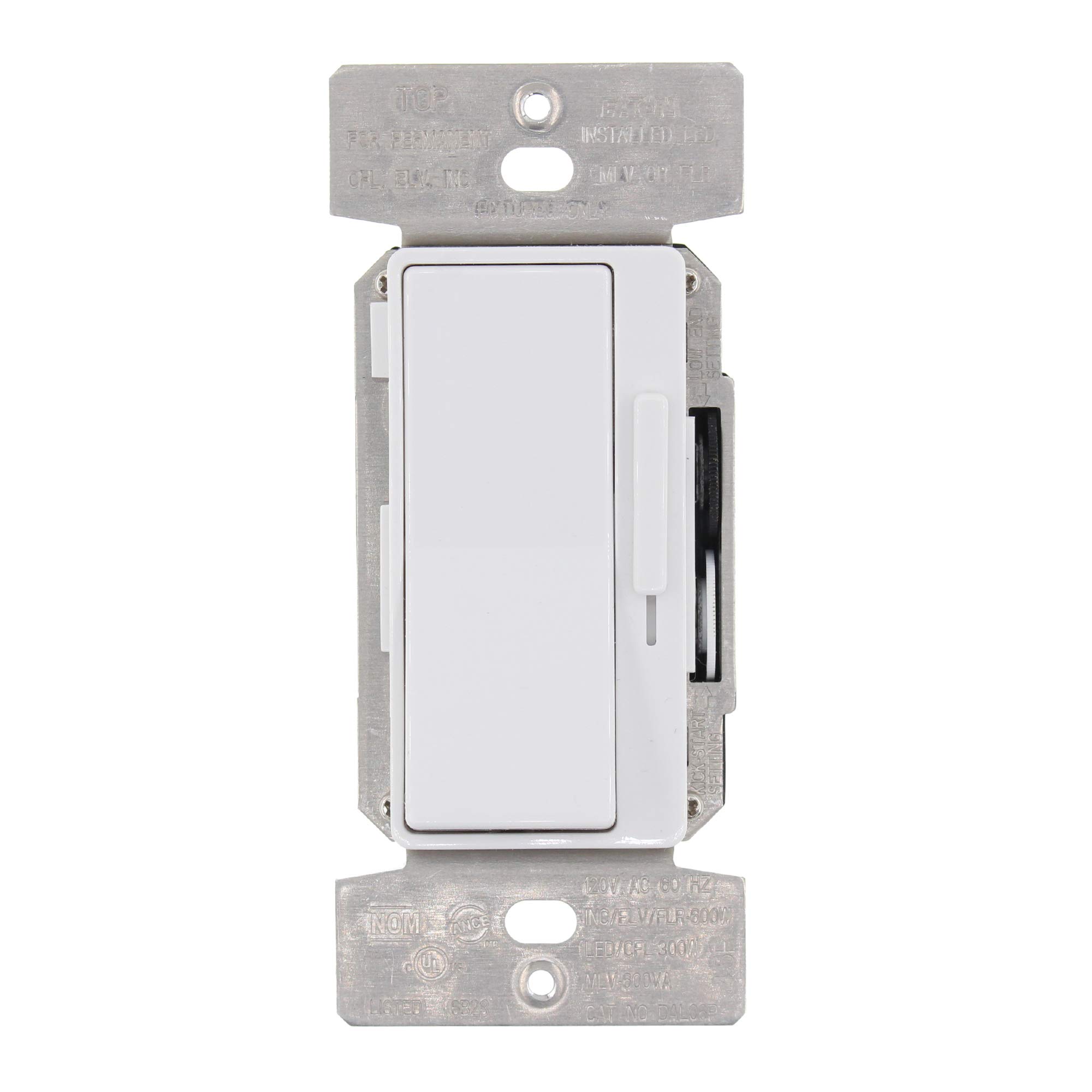 Eaton WBSD-DEC-C1 Decorator Preset Dimmer, All-Load, White, Ivory, Almond