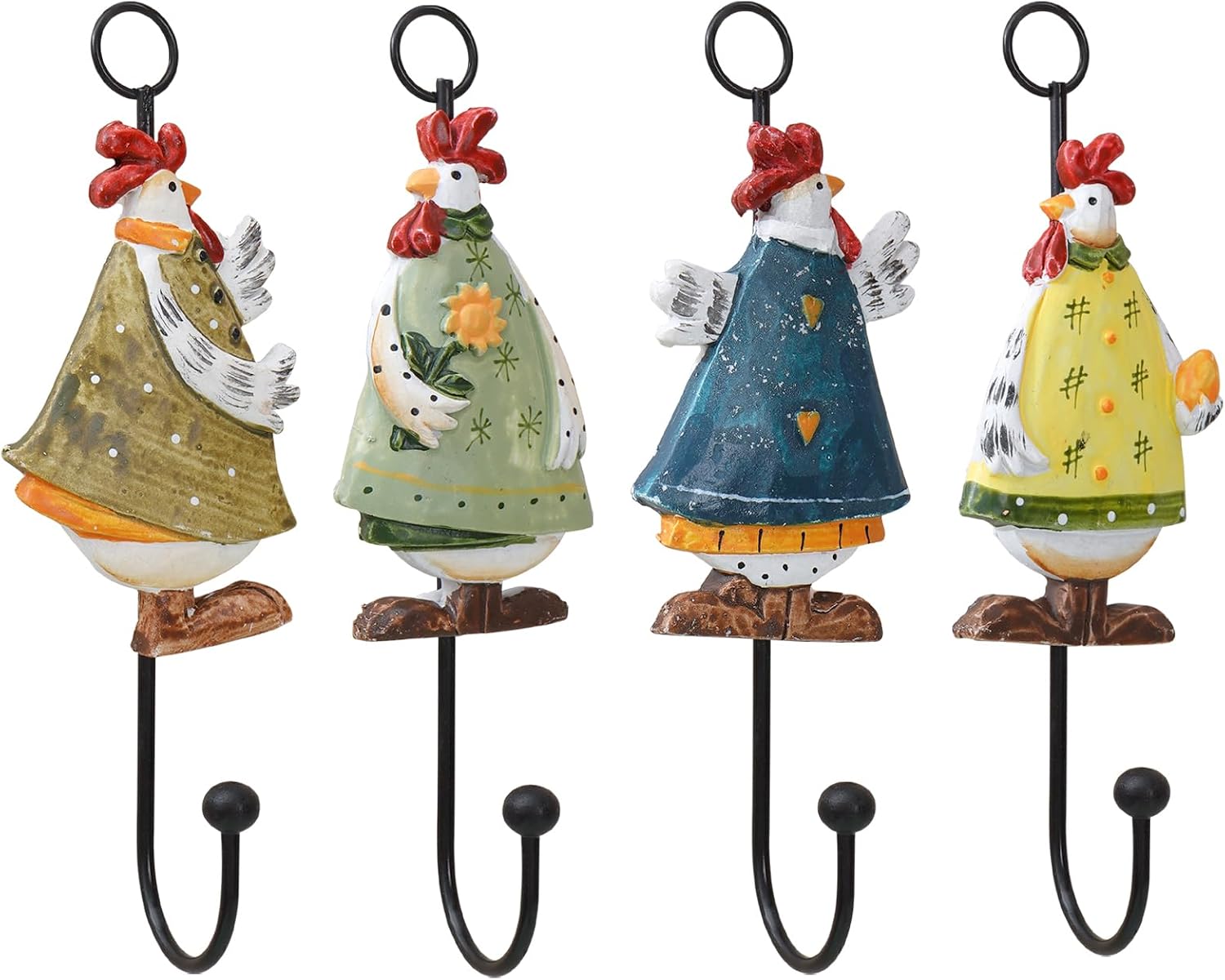 Amazon.com: GDYOOSHOW Sunflower Resin Iron Hooks Chrysanthemum Flower ...