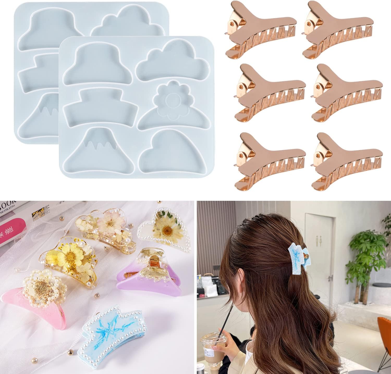 Amazon.com: LUXWIN 2pcs DIY Hair Pin Jewelry Casting Mold with 6 ...