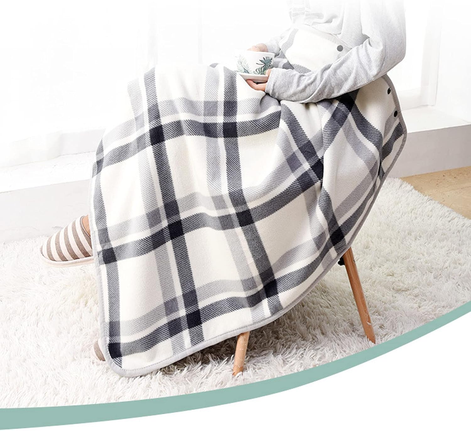 Amazon.com: NVYAZJ Wheelchair Blanket, Warm Knee Blanket with Shoulder ...