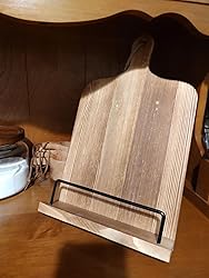 PUERSI Cookbook Stand, Recipe Book Holder for Kitchen Counter, Wooden ...