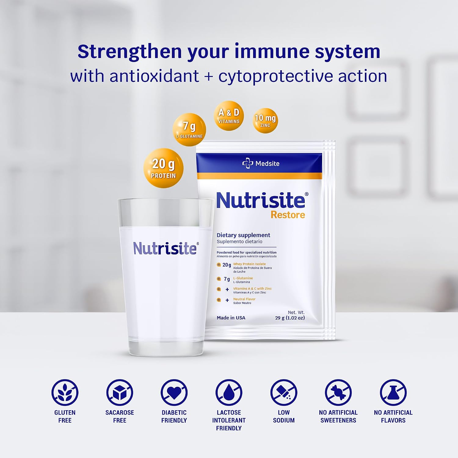 Nutrisite Restore Polvo para Apoyo a la Curación de Heridas, Incluye ...