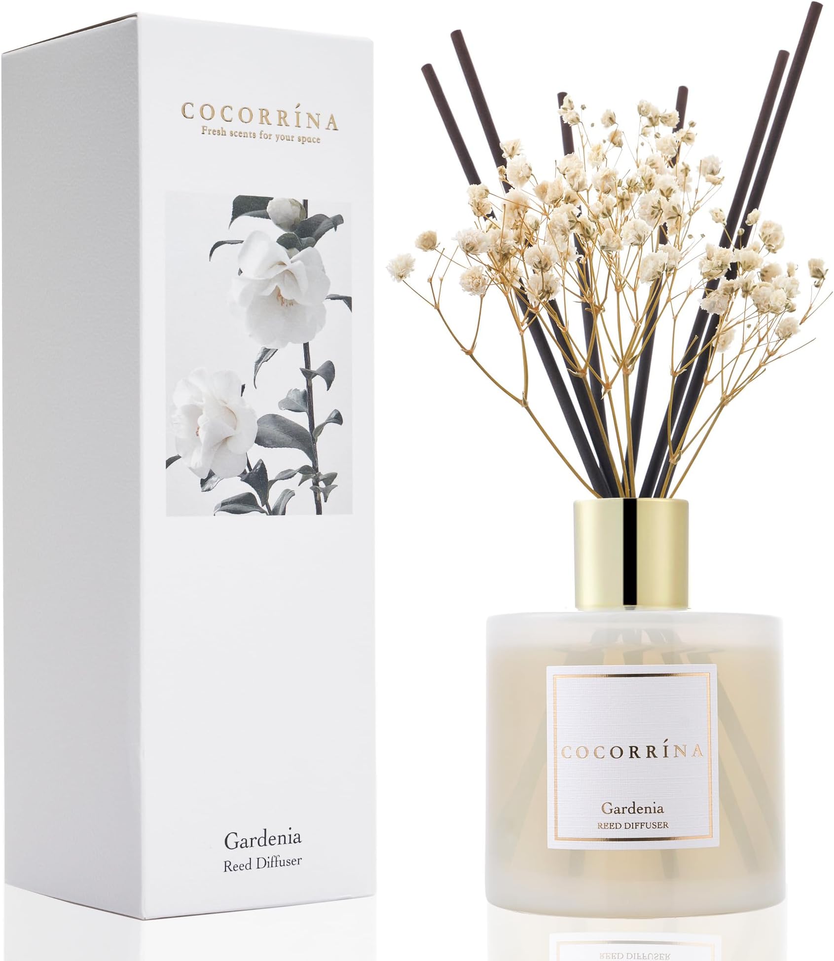 Amazon.com: COCORRÍNA Reed Diffuser - Clean Linen 5.41 oz Flower Reed ...