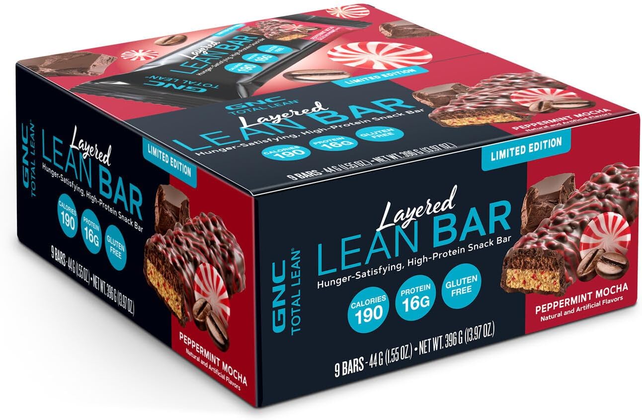 Amazon.com: GNC Total Lean Layered Lean Bar - Peppermint Mocha (9 Bars)