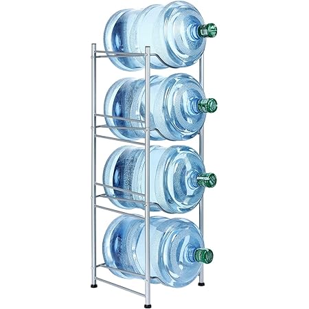 Amazon.com: SEHERTIWY 5 Gallon Water Cooler Jug Rack, 4 Tier Detachable ...