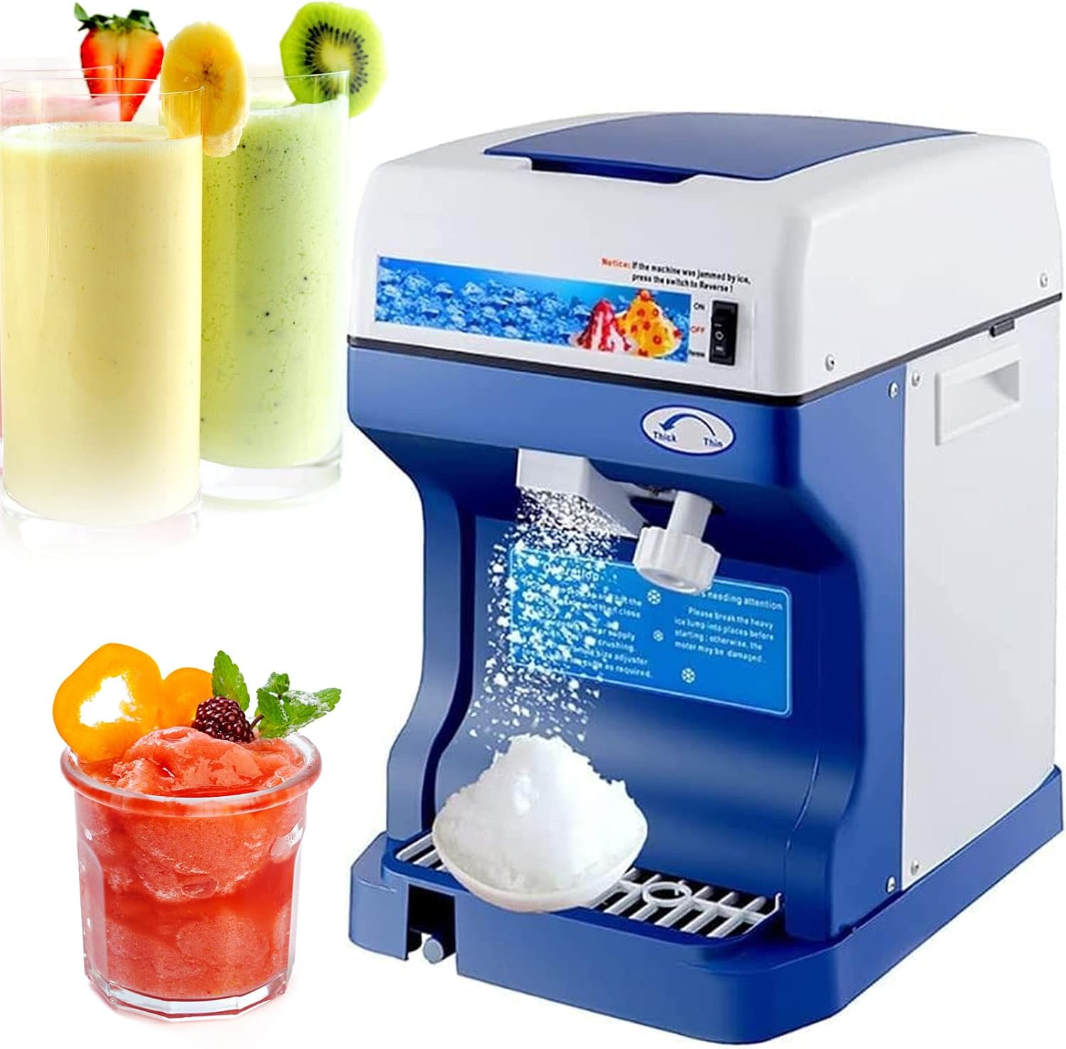 Amazon.com: NVYAZJ 220V Commercial Electric Ice Crusher, 250W Snow Cone ...