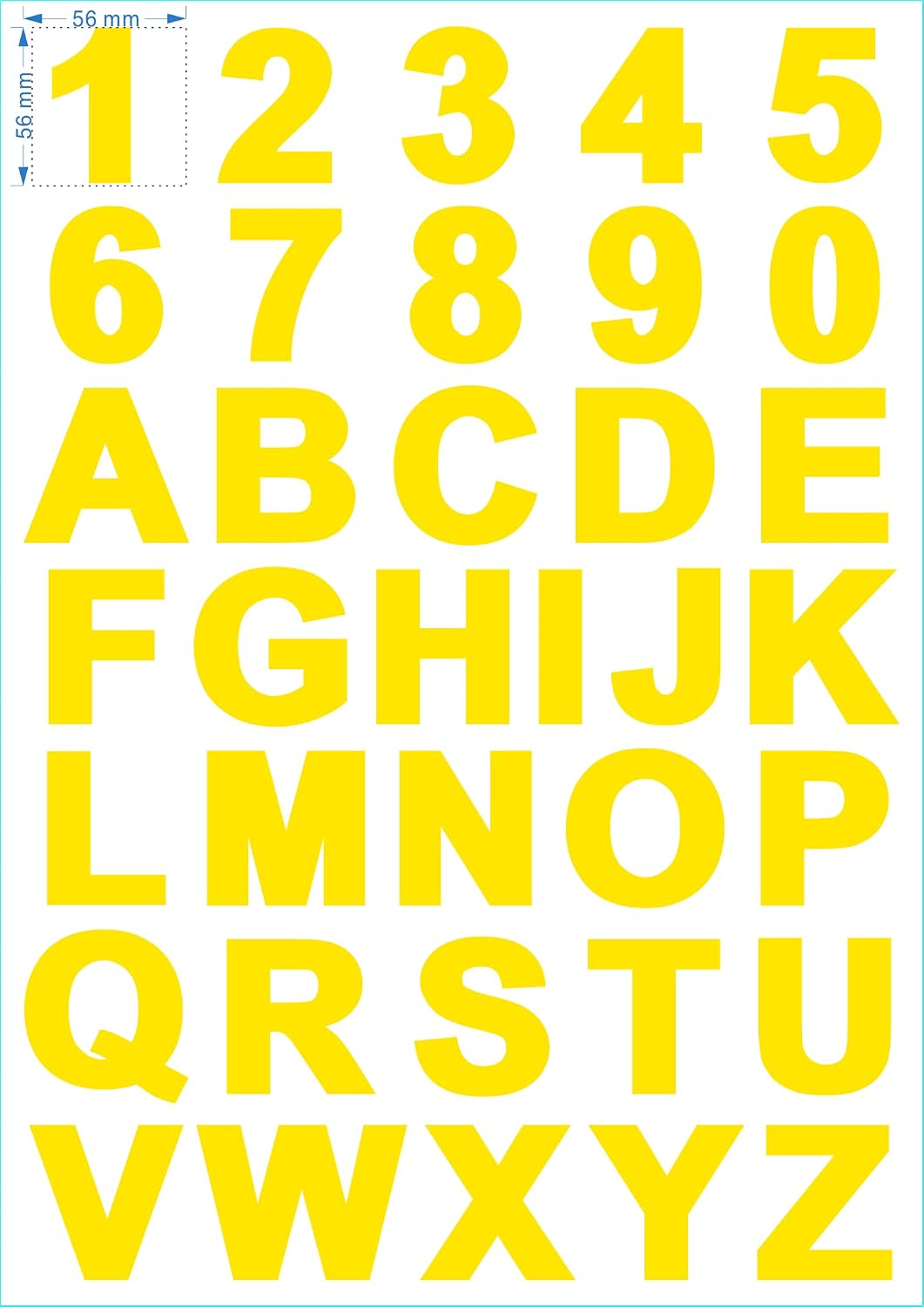 Amazon.com - Kungfu Graphics 2" high Number Letter Vinyl Sticker Sheet ...