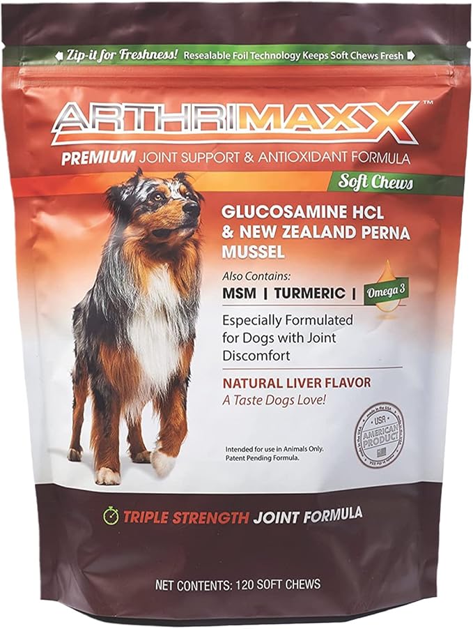 ArthriMAXX Joint Supplement for Dogs, Anti-inflammatory Soft Chews for ...