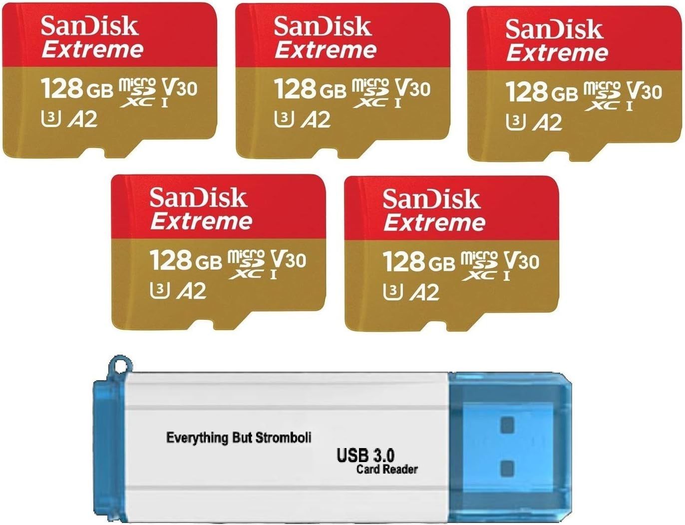 Amazon.com: SanDisk 128GB Micro SDXC Extreme Memory Card (Five Pack ...
