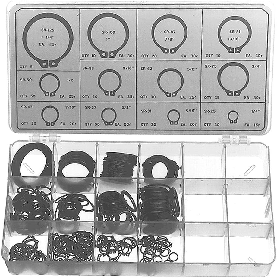 Amazon.com: Rotary 7 Aftermarket 300-Piece Snap Ring Assortment ...