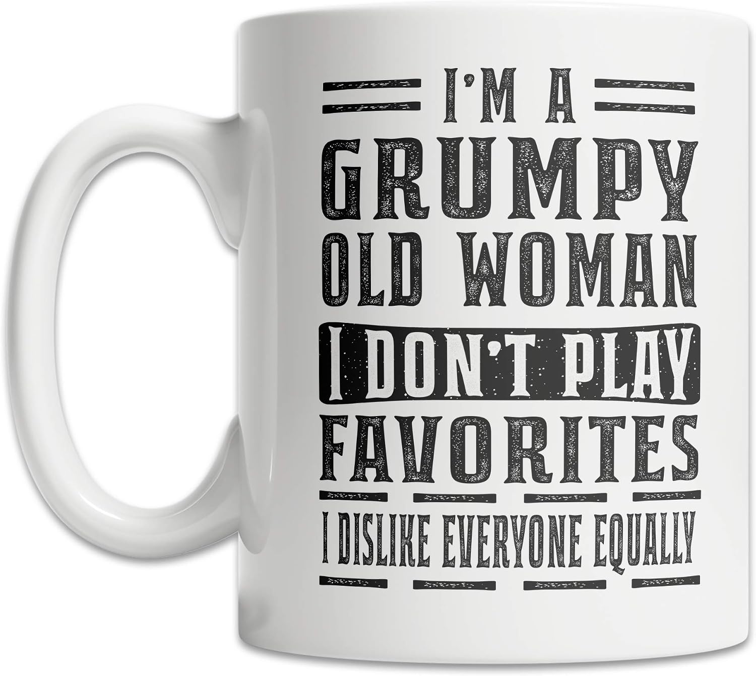 Amazon.com: Grumpy Old Woman Mug (11oz) - Funny Coffee Mug Old Women ...