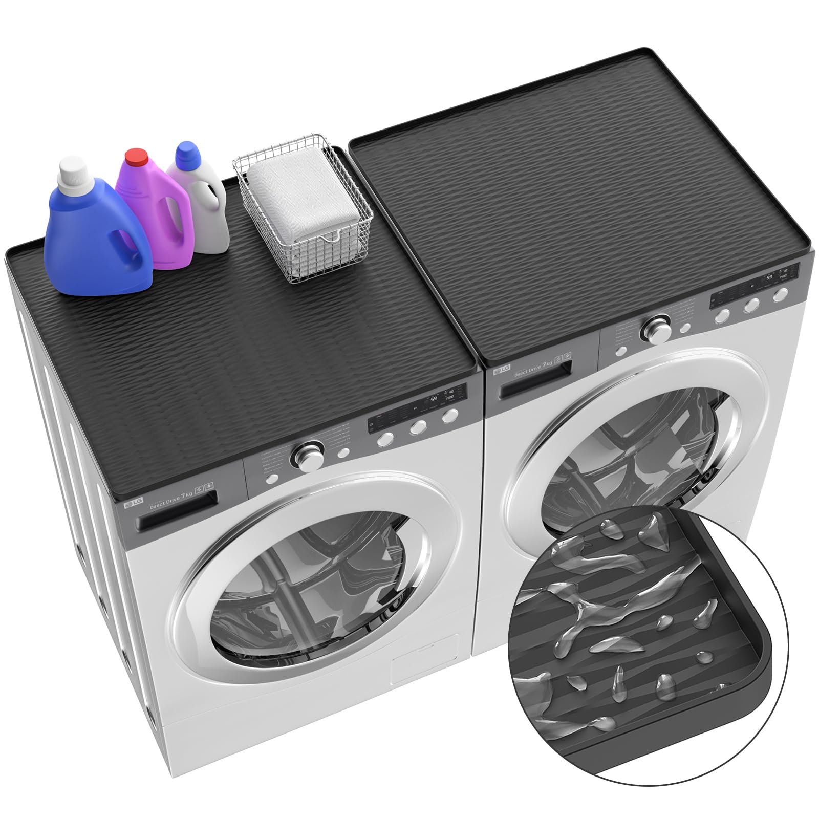 Amazon.com: ME.FAN Washer and Dryer Covers for the Top, 2PCS 25.6''x 23 ...