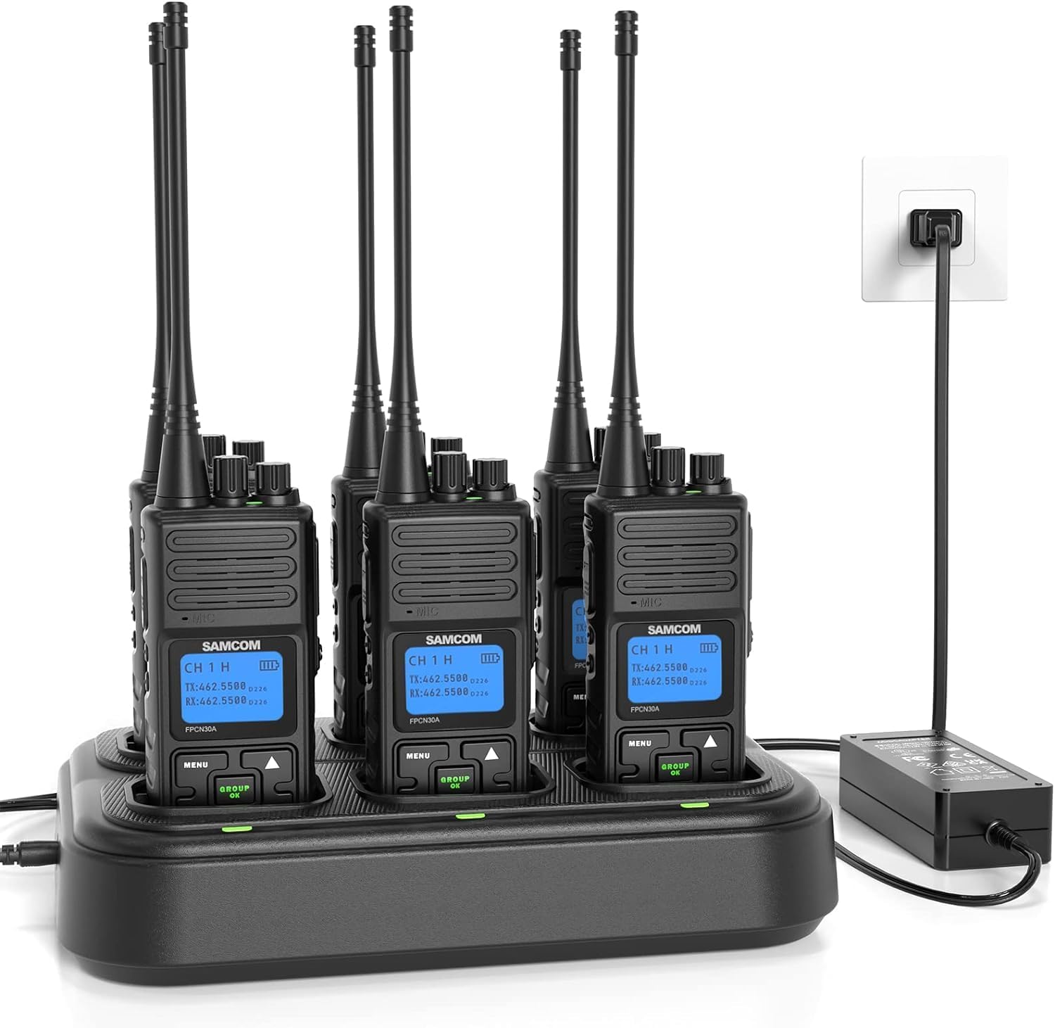 Amazon.com: SAMCOM Long Range Walkie Talkies for Adults, 5Watt FPCN30A ...