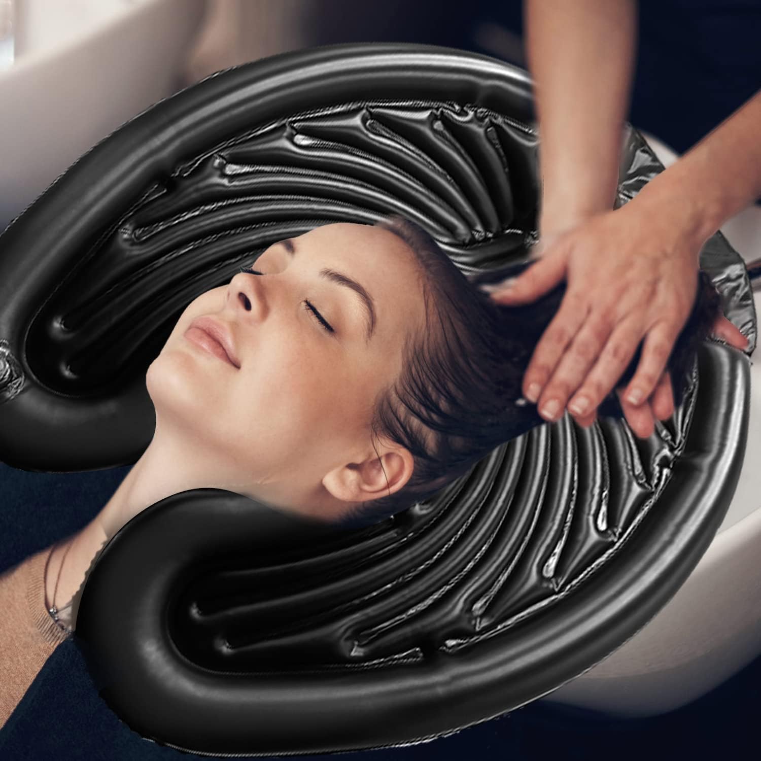 Buy Hair Washing Tray for Sink at Home - Daoweds Inflatable Hair ...