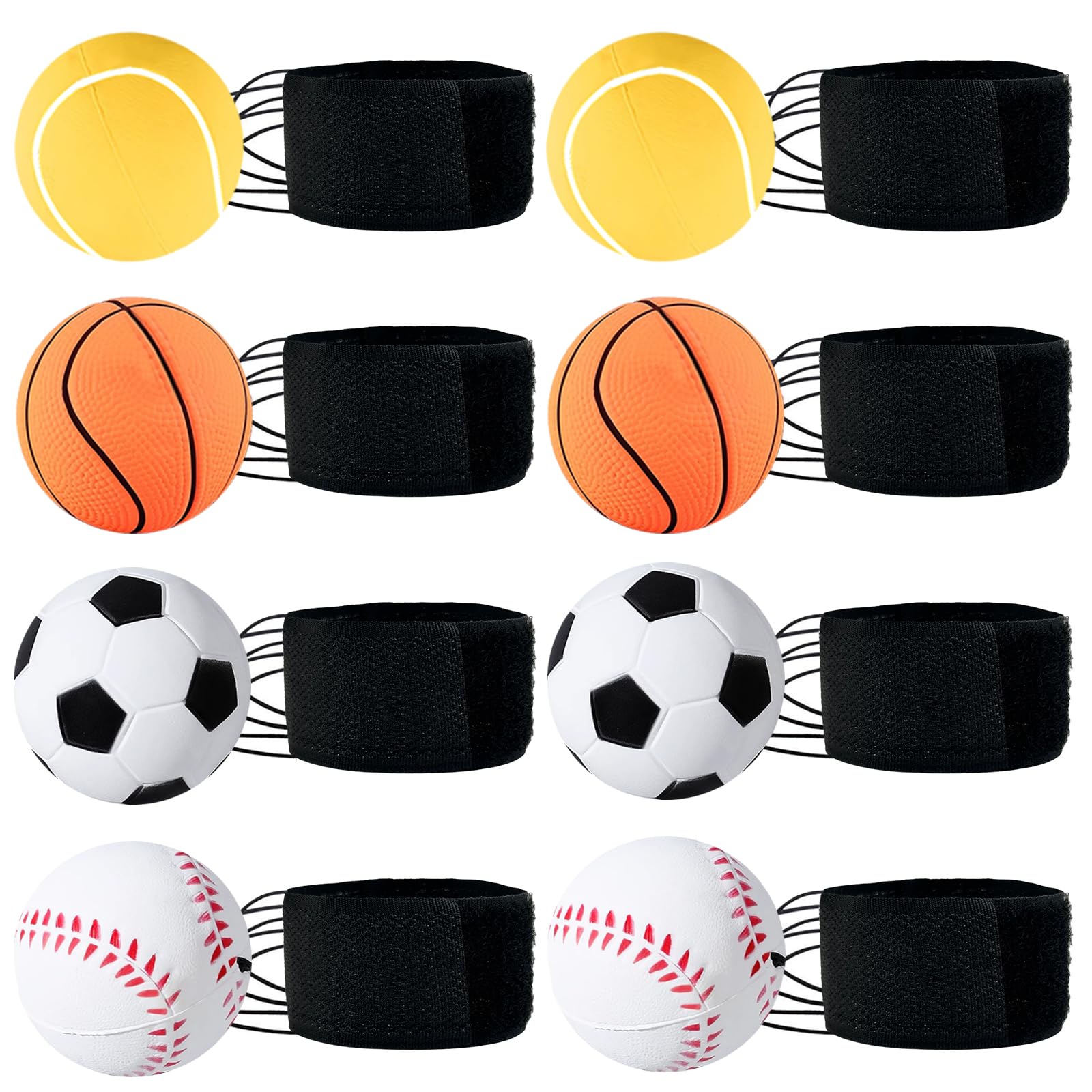 QHSXMQ 8pcs Rebound Wrist Ball, Spring Ball on A String, Sports Wrist ...