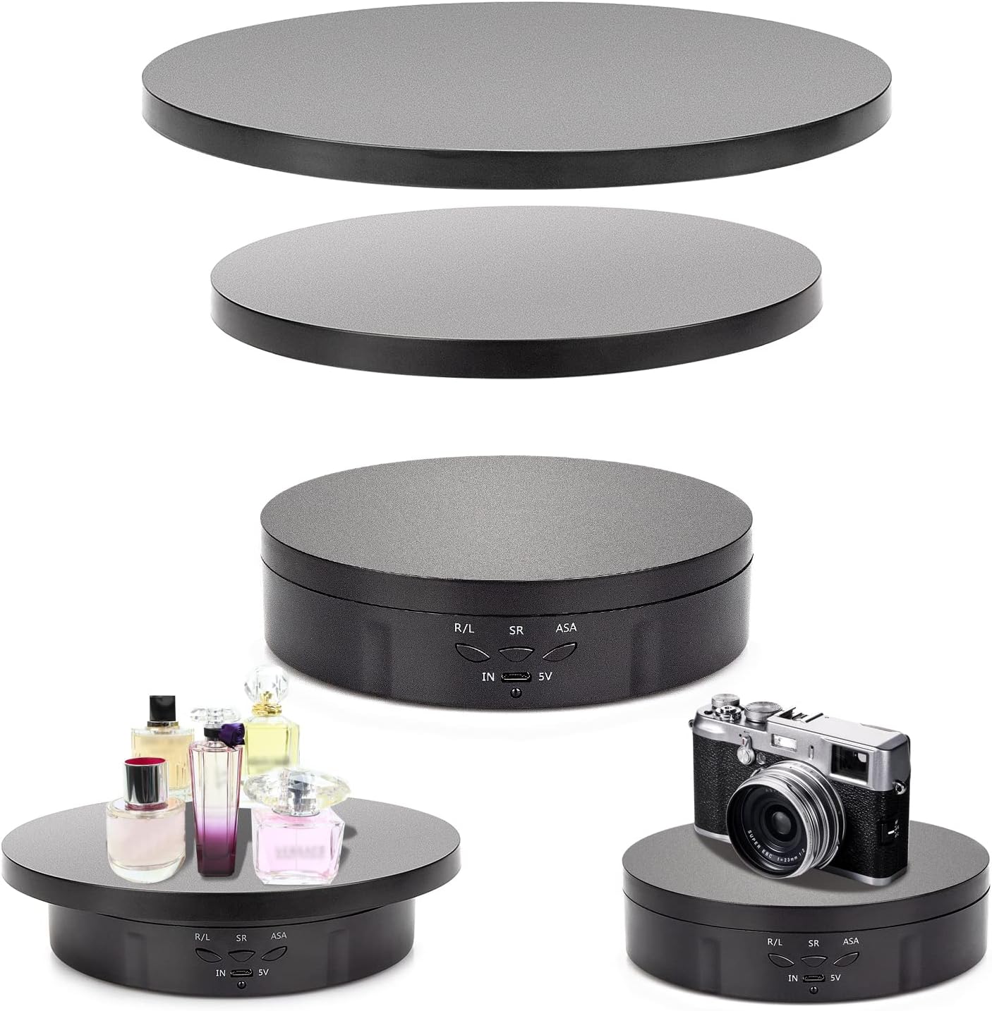 Leadleds 3 in 1 Electric Rotating Turntable with 18cm / 22cm ...