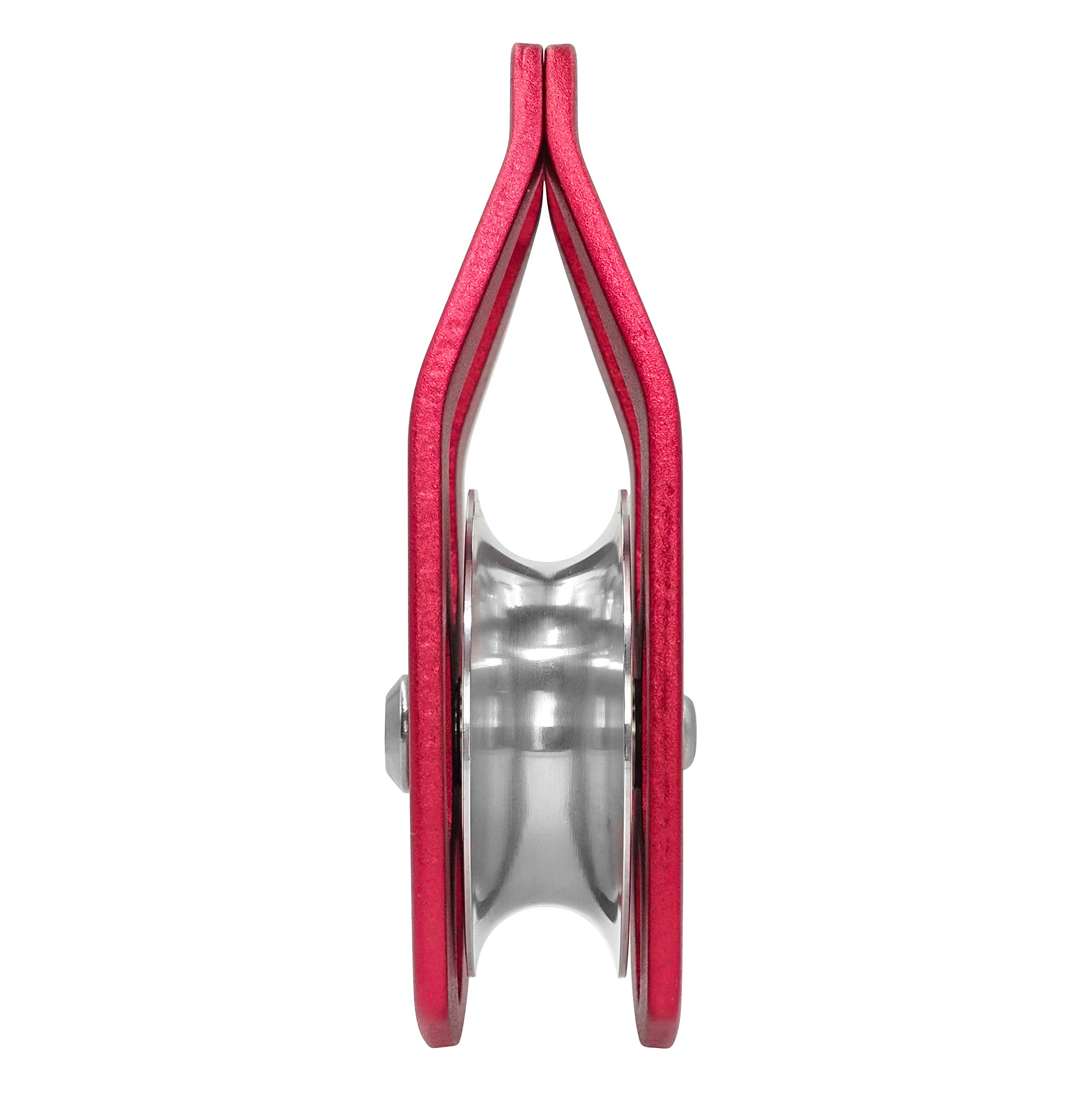 Snapklik.com : GM CLIMBING Red Large Rescue Pulley 32kN Single Sheave