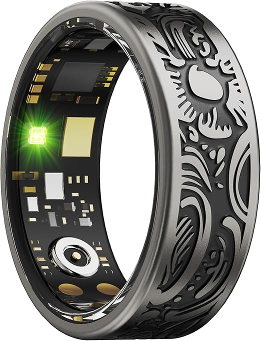 Amazon.com: Smart Rings for Men Women Heart Rate Monitor Sleep Tracker ...