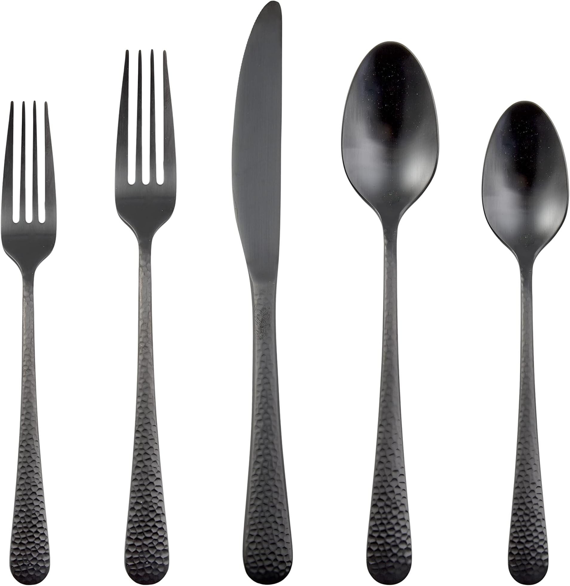Amazon.com: Cambridge Silversmiths Jubilee Black 20-Piece Flatware Set ...
