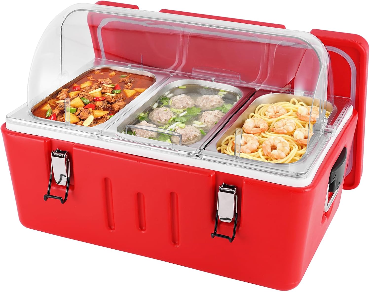 Amazon.com: Tragaomx Insulated Food Pan Carrier Cold/Hot Food Buffet ...