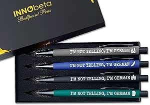 Amazon.com : InnoBeta German Gifts Ballpoint Pen Set of 4, German Gifts ...
