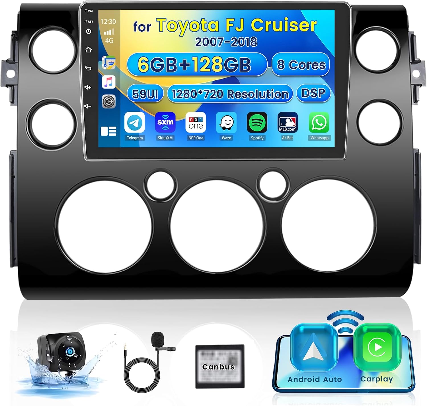 Amazon.com: [6G+128G] Hikity Android 13 Car Stereo for Toyota FJ ...