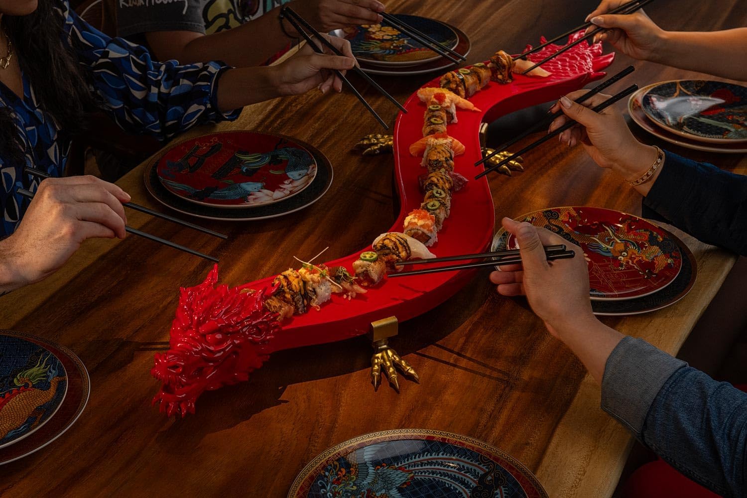 Amazon.com | Dragon Tray- Dragon Plate/Dish for Sushi Serving and ...