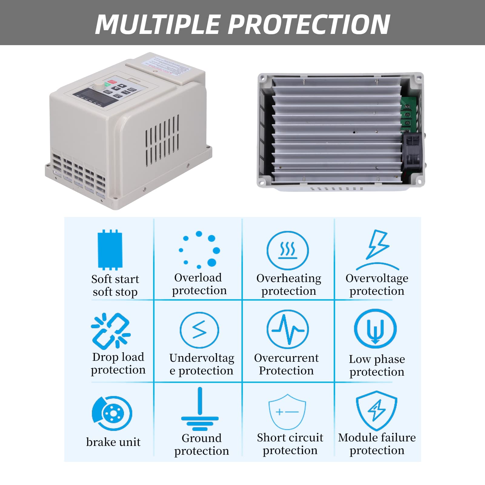 Snapklik.com : Variable Frequency Drive, 110VAC 50/60Hz 1500W VFD ...