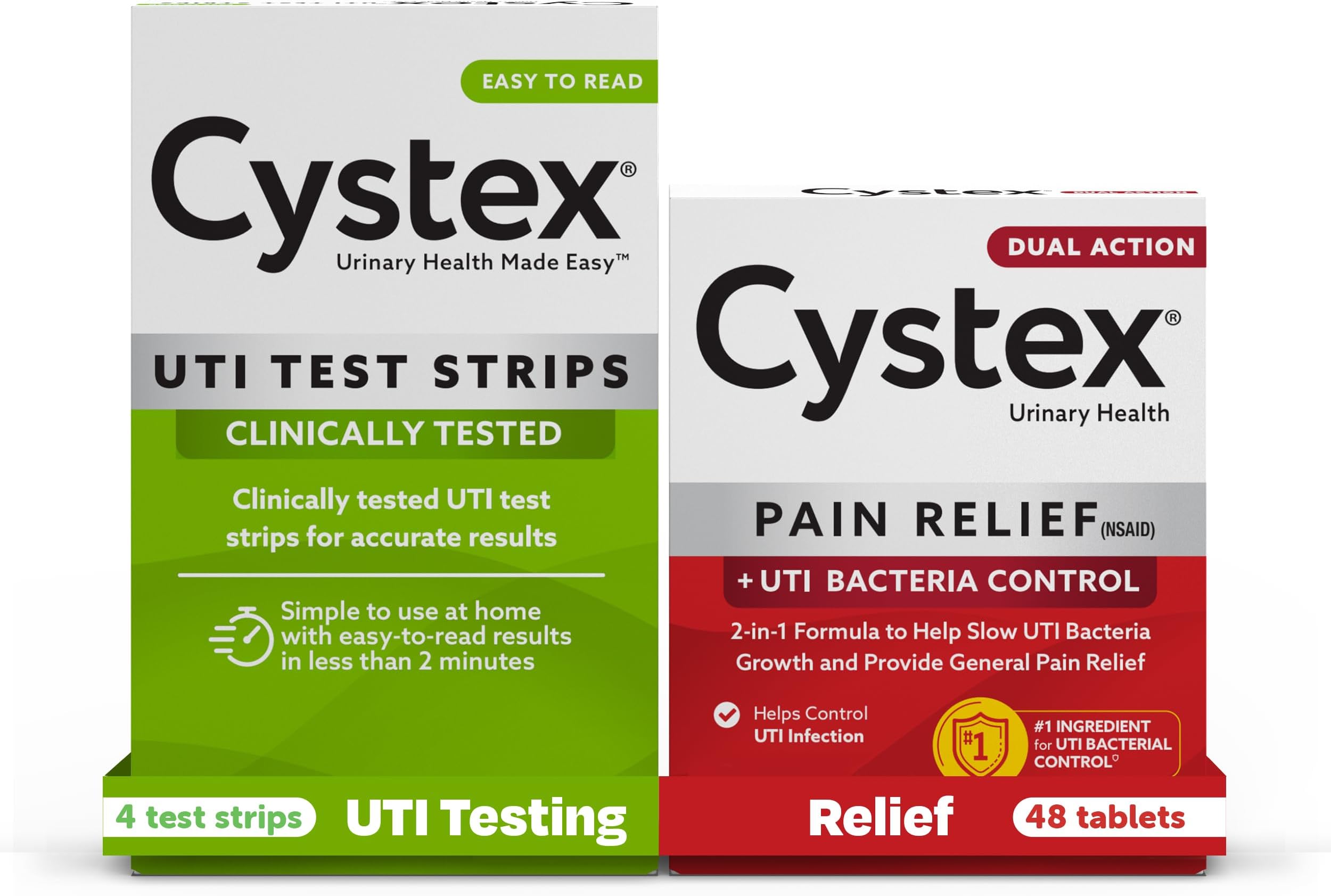 Amazon.com: Cystex Urinary Tract Infection (UTI) Test Strips + Pain ...