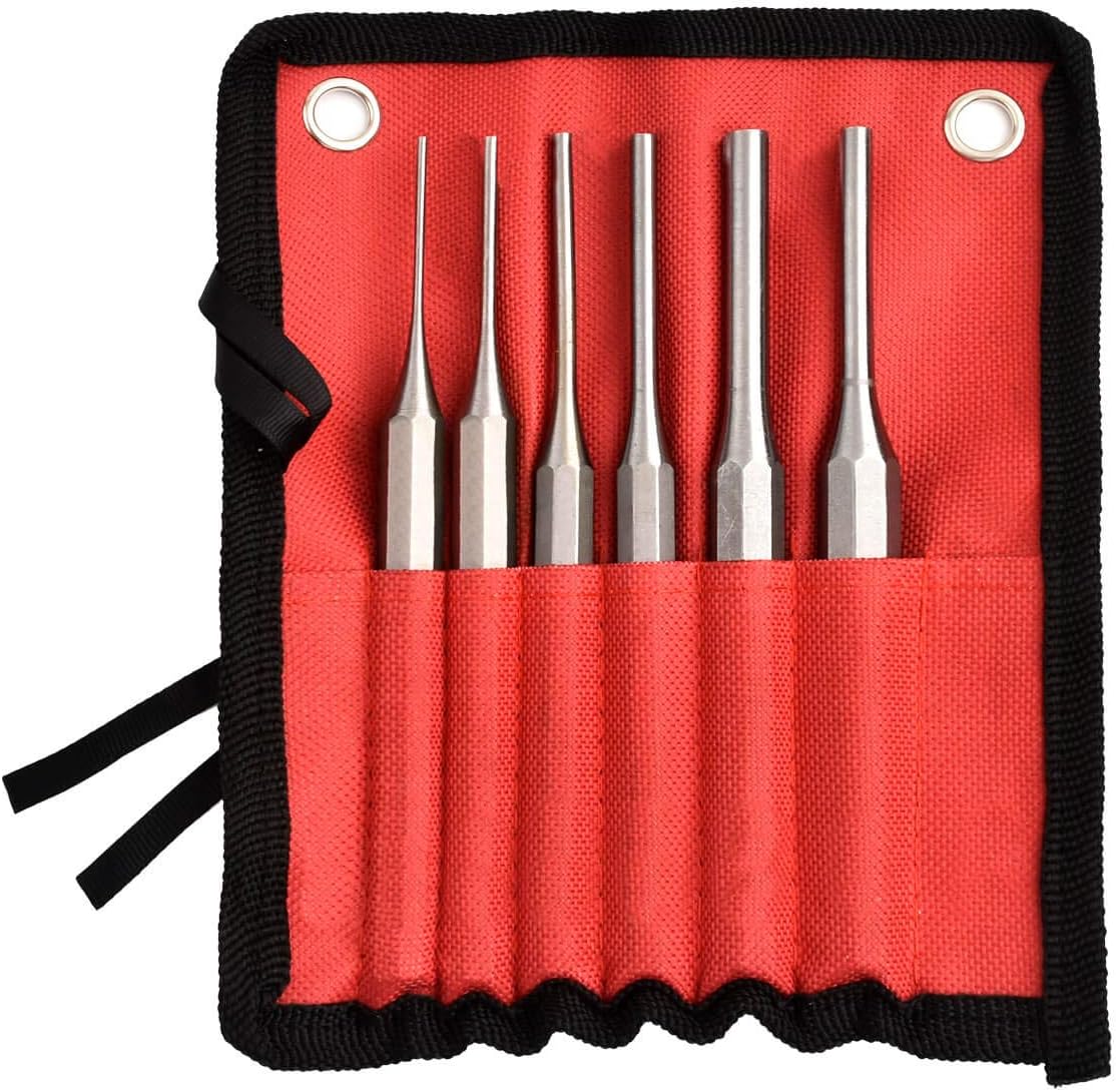 Axageid 6 Pieces Pin Punch Set Tool - Pin Remover Tool for Woodwork ...