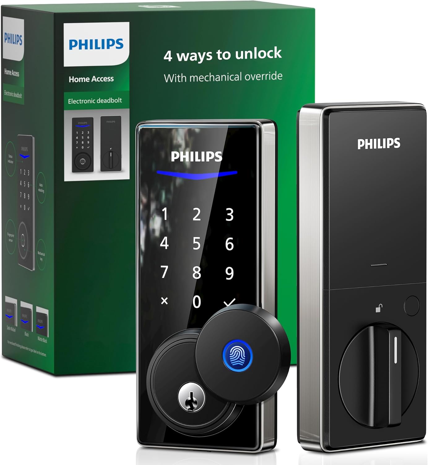 Philips Fingerprint Door Lock, Keyless Entry Door Lock, Electronic Door ...