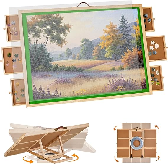 Amazon.com: 2000 PCS Jigsaw Puzzle Board That Rotates When Tilted ...