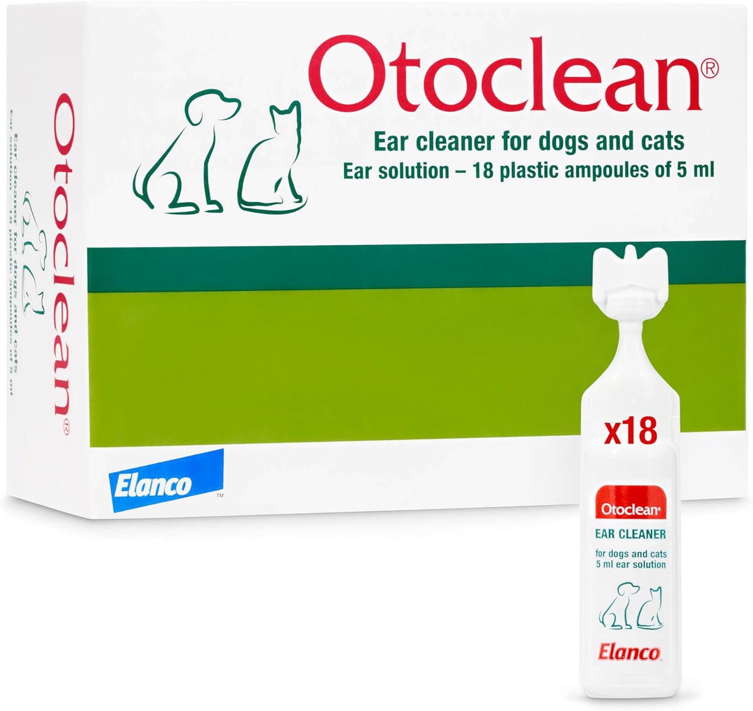 Otoclean Ear Cleaner - Soothing Cat and Dog Ear Cleaner in 5ml Bottles ...
